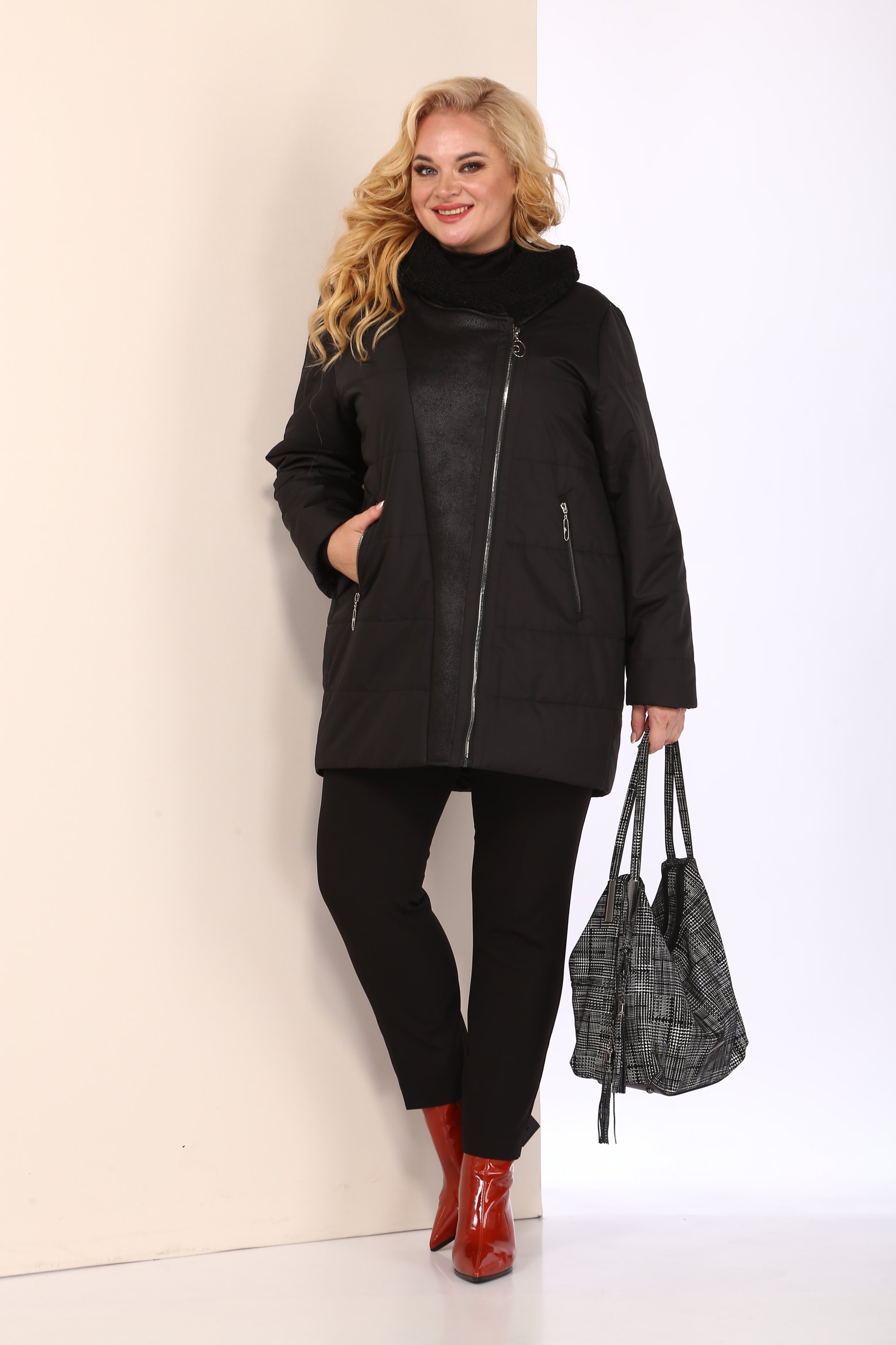 Куртка 2088 черный Shetti купить - 7% скидка | в наличии